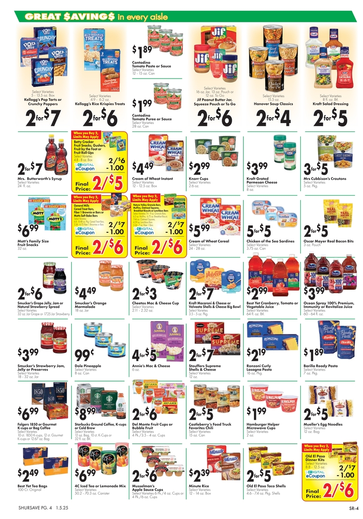 Print Weekly Specials | ShurSave Markets | Quinn's Market - Peckville ...