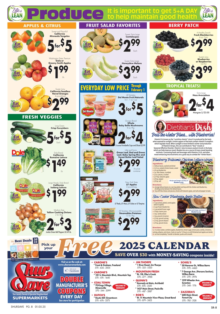 Print Weekly Specials | ShurSave Markets | Quinn's Market - Peckville ...