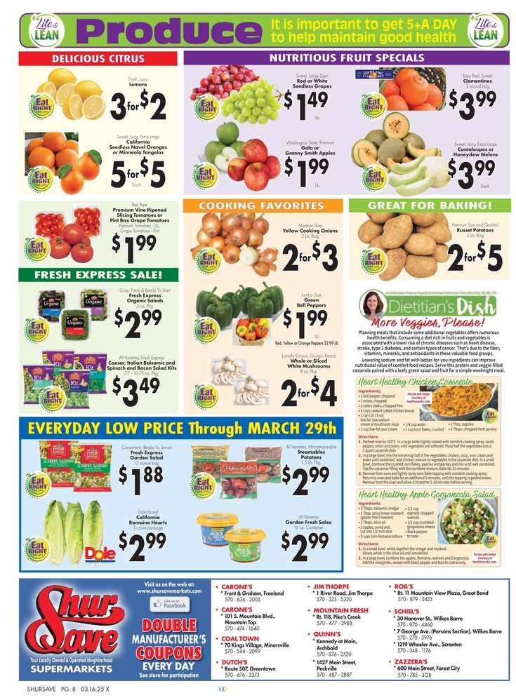 Print Weekly Specials | ShurSave Markets | Rob's Market - 25058 State ...